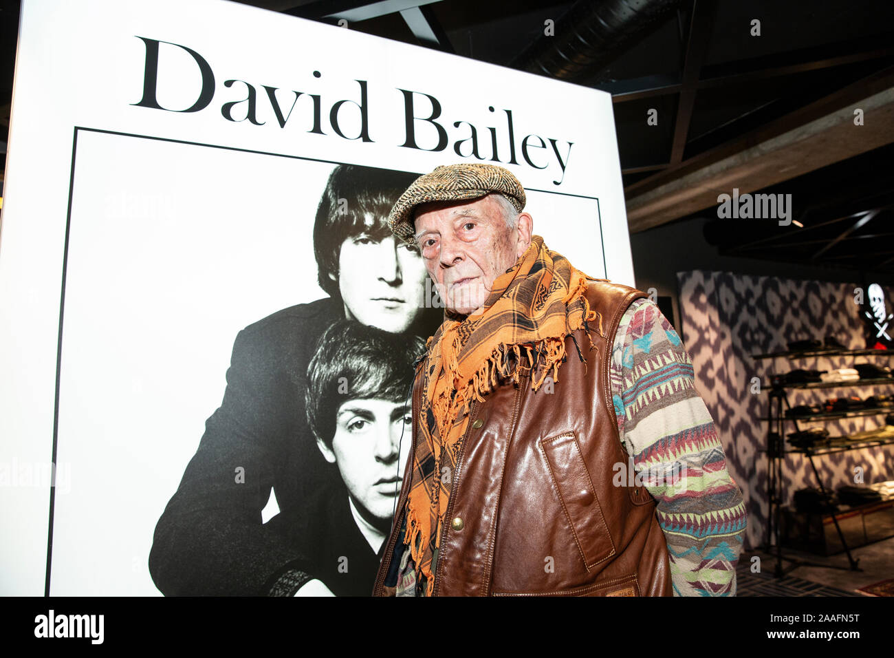 London, UK. 21st Nov, 2019. David Bailey photographed at an event to ...