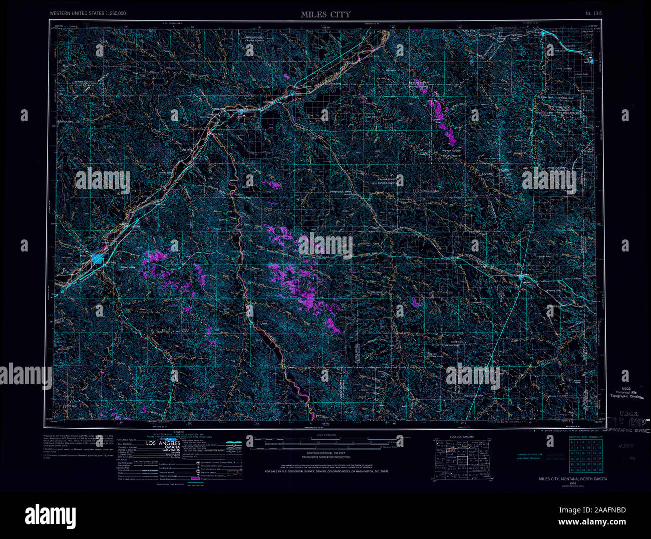Map of miles city montana hi-res stock photography and images - Alamy