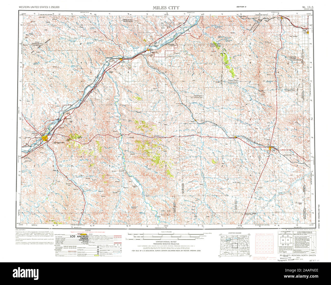 Map of miles city montana hi-res stock photography and images - Alamy
