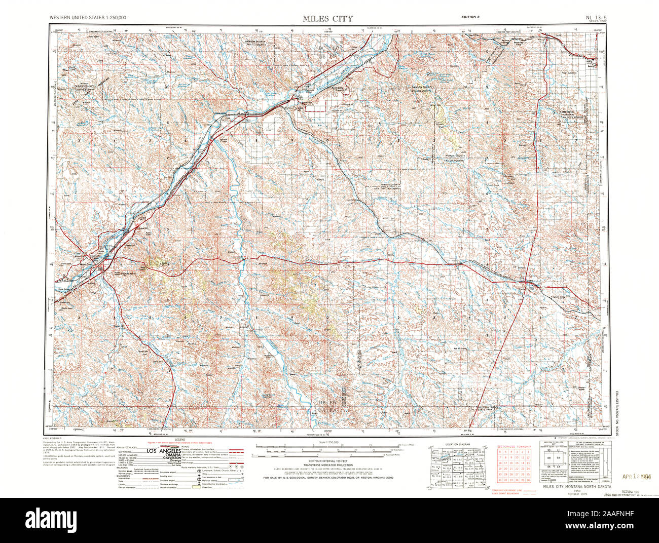 Map of miles city montana hi-res stock photography and images - Alamy