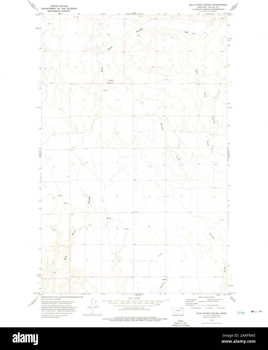 Milk river map Cut Out Stock Images & Pictures - Alamy