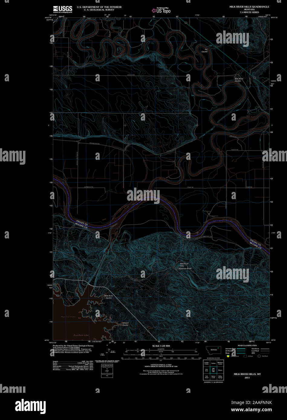 Milk river map hi-res stock photography and images - Alamy