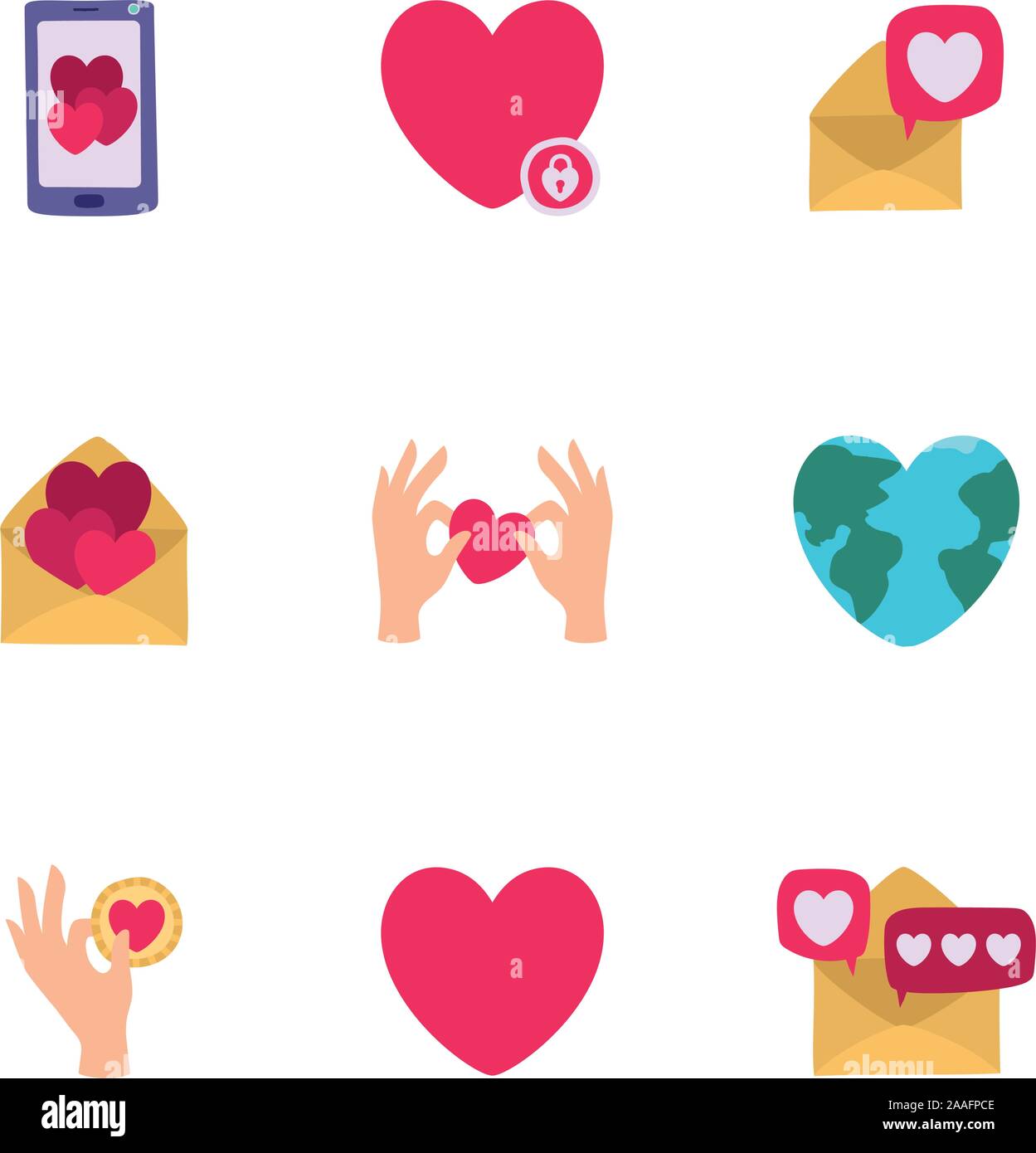 Isolated love icon set vector design Stock Vector Image & Art - Alamy