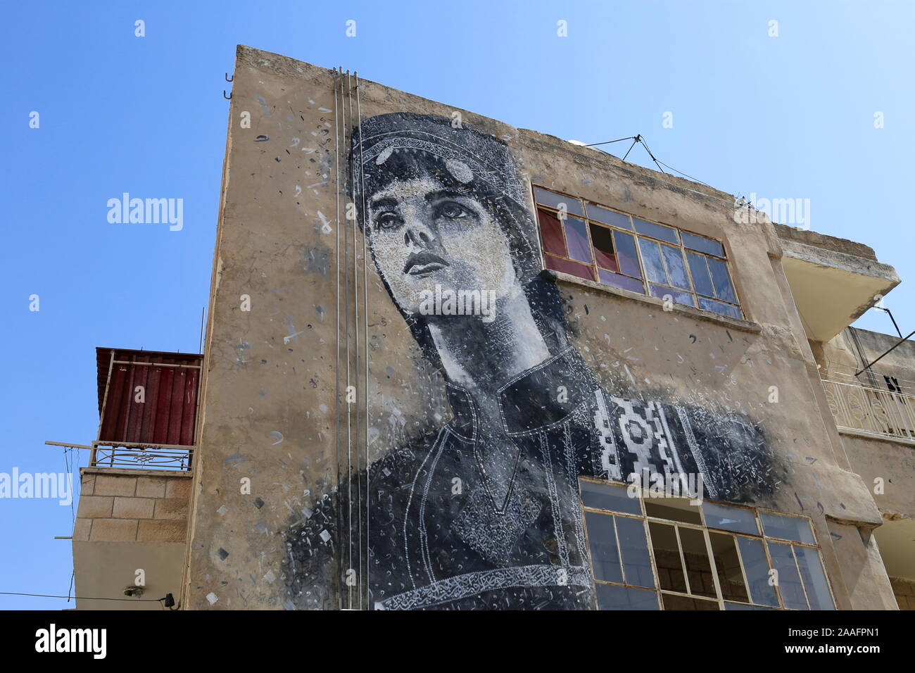 Nadim Al Mallah Street mural, Jabal al Weibdeh, Amman, Jordan, Middle ...