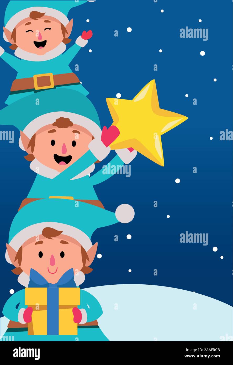 Santas elves cartoon hi-res stock photography and images - Alamy