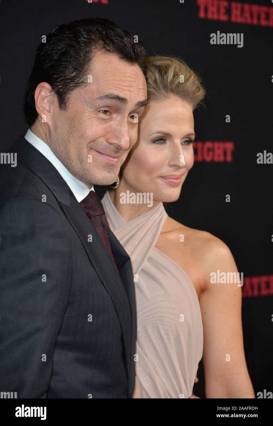 LOS ANGELES, CA - DECEMBER 7, 2015: Actor Demian Bichir & writer ...
