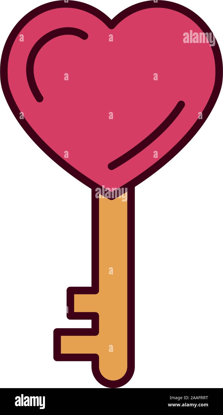 Isolated love key fill vector design Stock Vector Image & Art - Alamy