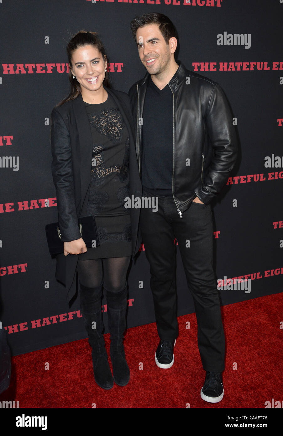 LOS ANGELES, CA - DECEMBER 7, 2015: Actor Eli Roth & Lorenza Izzo at ...