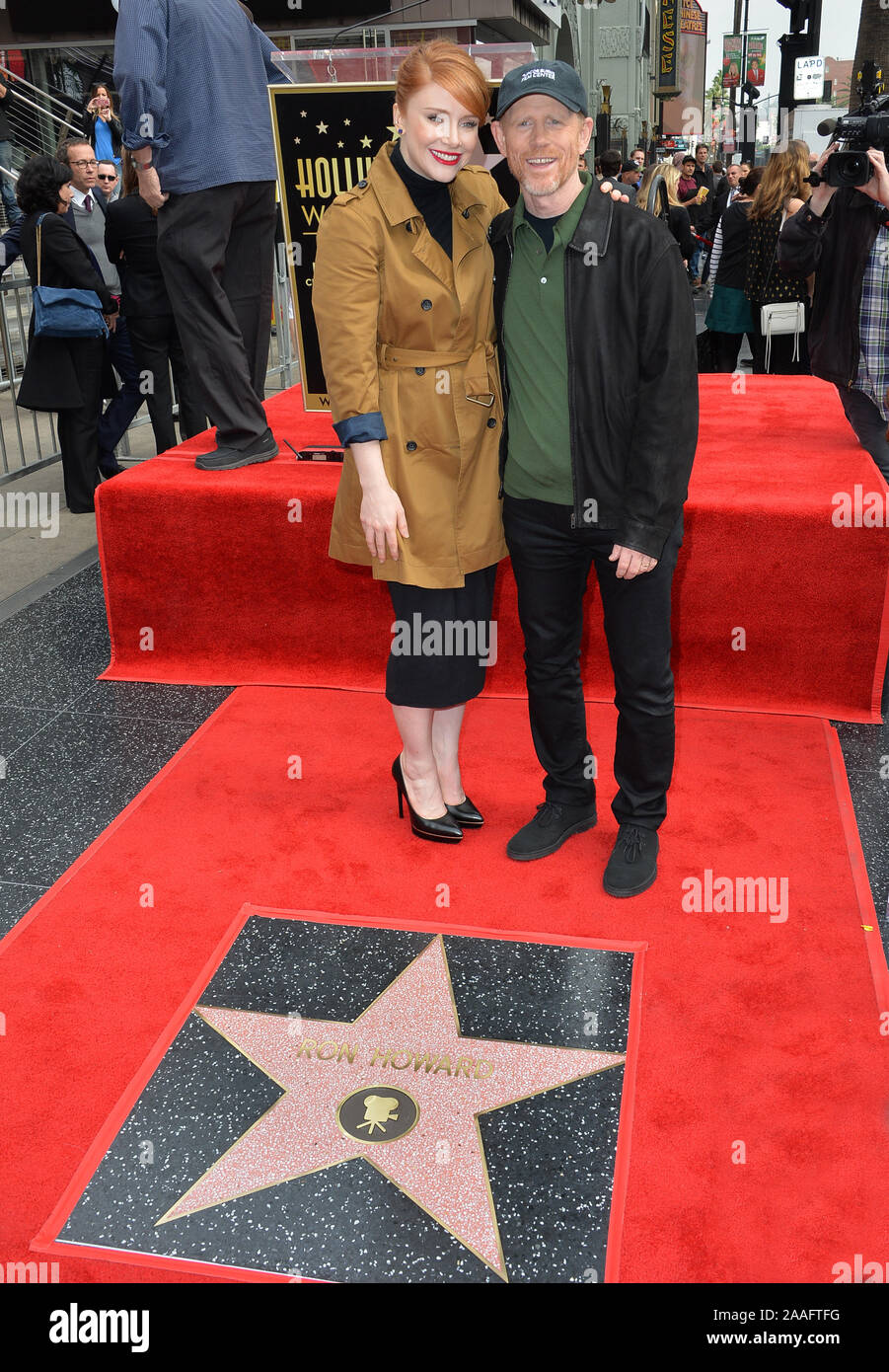 LOS ANGELES, CA - DECEMBER 10, 2015: Director Ron Howard & daughter ...
