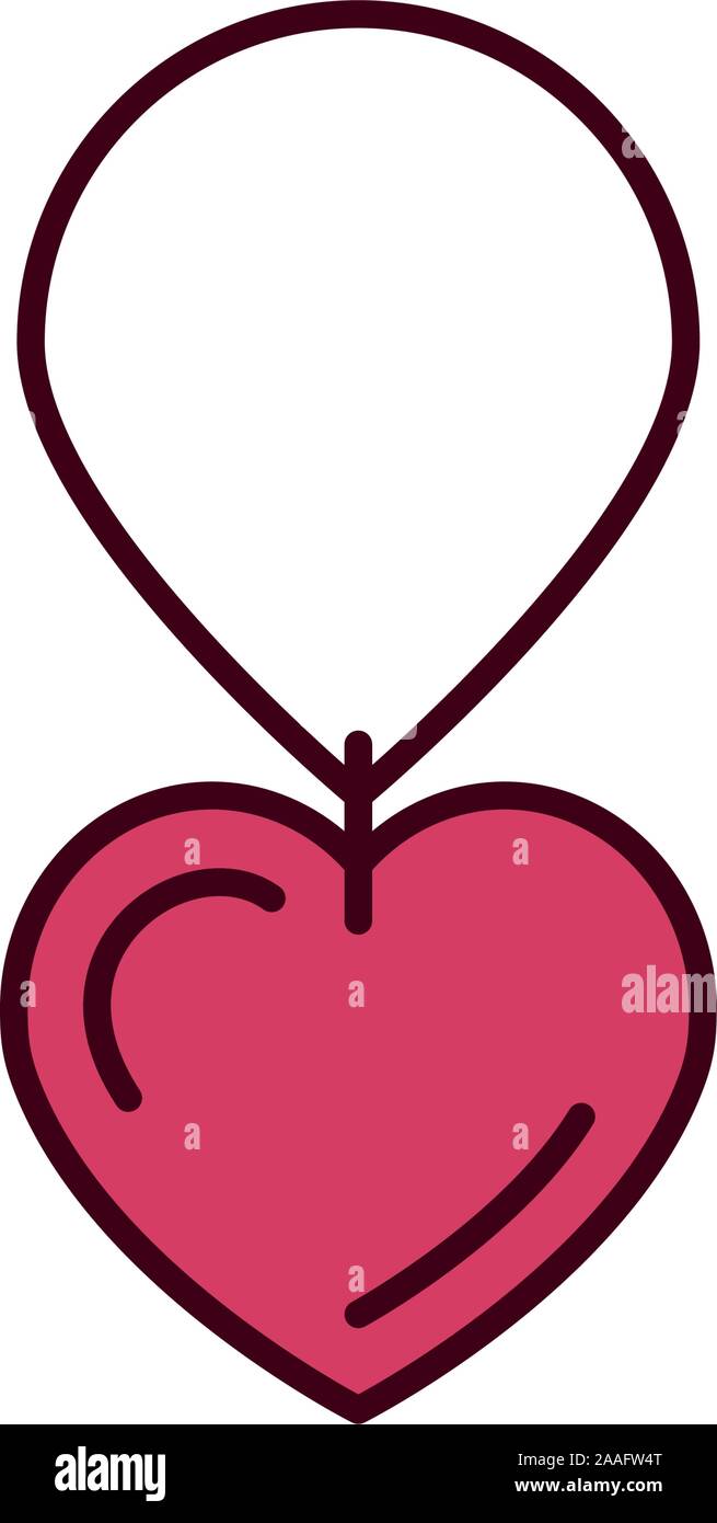Heart necklace Stock Vector Images - Alamy