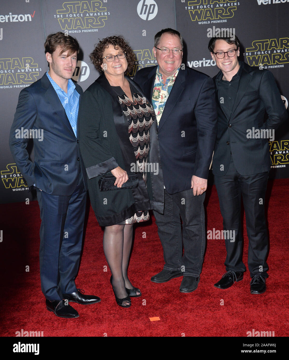 LOS ANGELES, CA - DECEMBER 14, 2015: Disney-Pixar boss John Lasseter ...