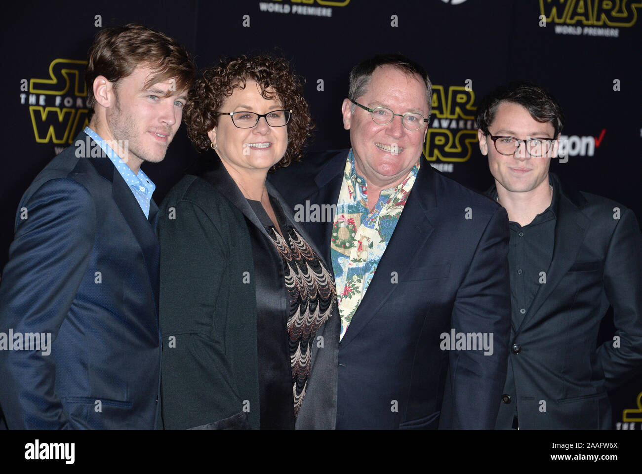 LOS ANGELES, CA - DECEMBER 14, 2015: Disney-Pixar boss John Lasseter ...