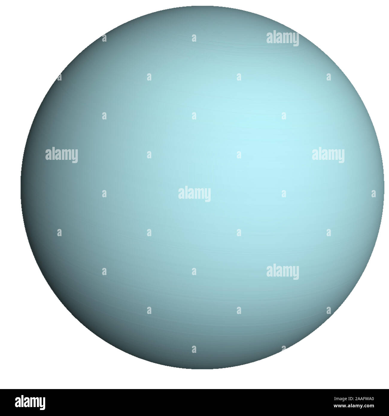 High detailed Uranus Planet of solar system isolated. Fiction blue ...