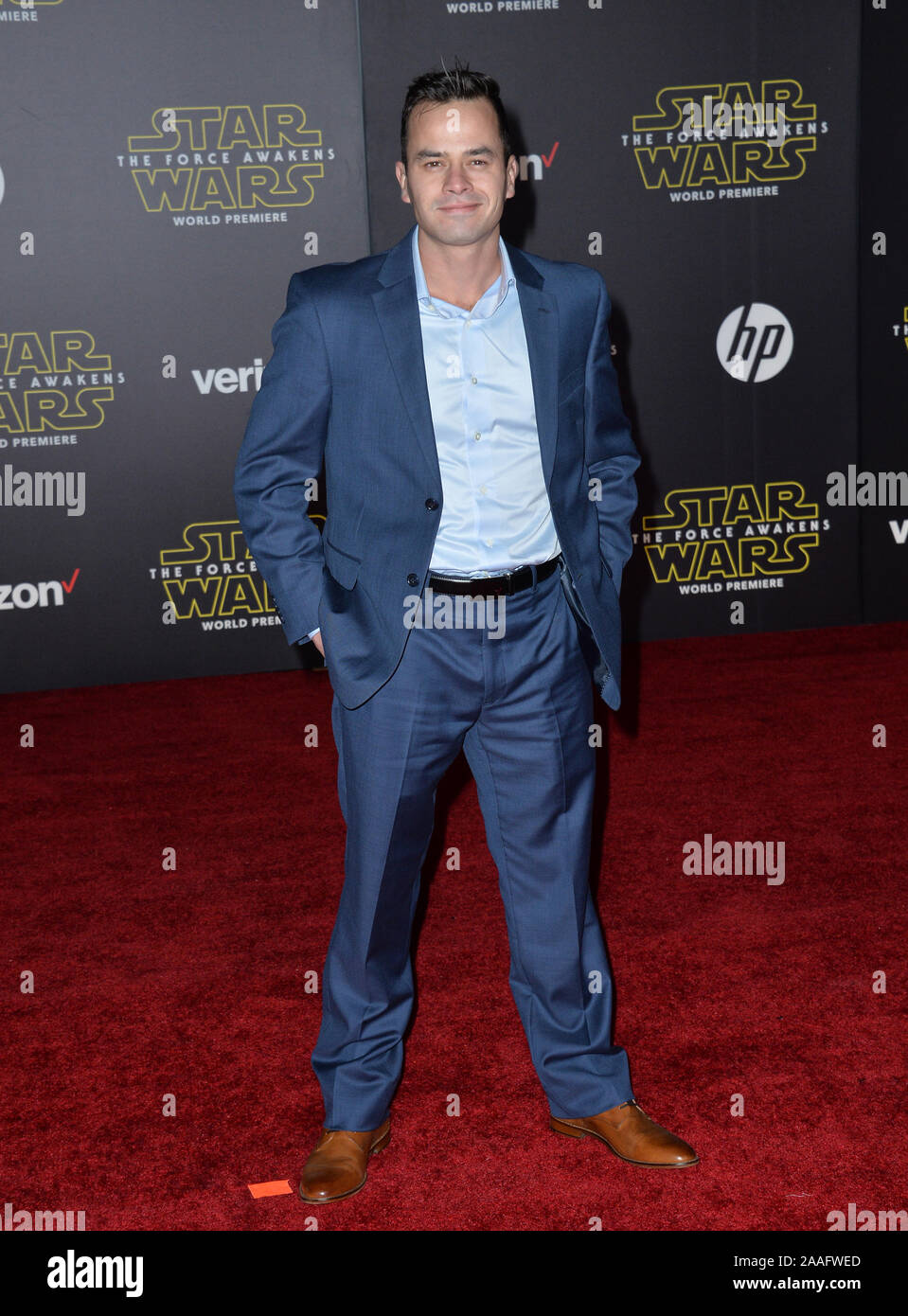 LOS ANGELES, CA - DECEMBER 14, 2015: Actor Daniel Logan at the world ...