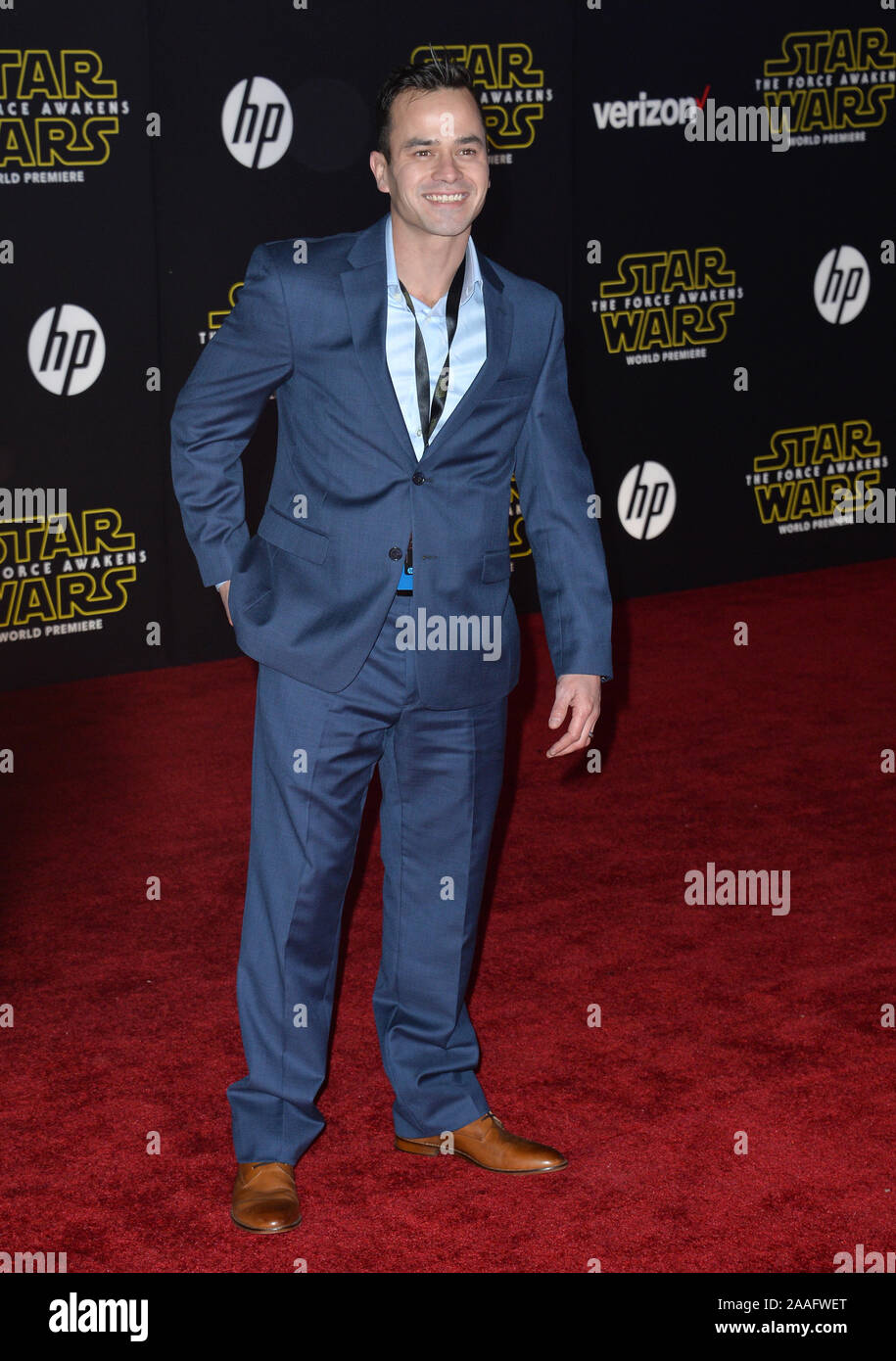 LOS ANGELES, CA - DECEMBER 14, 2015: Actor Daniel Logan at the world ...