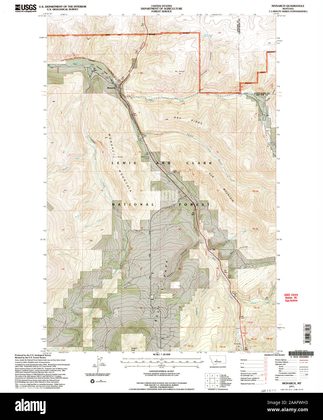 Map of monarch montana hi-res stock photography and images - Alamy