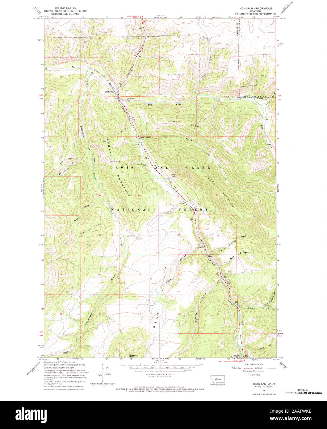 Map of monarch montana hi-res stock photography and images - Alamy