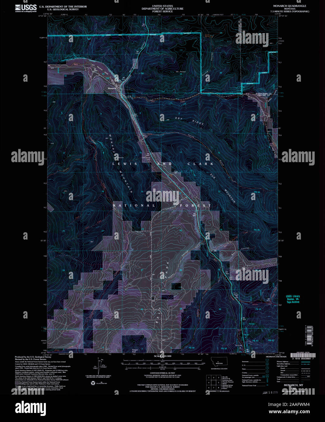 Map of monarch montana hi-res stock photography and images - Alamy