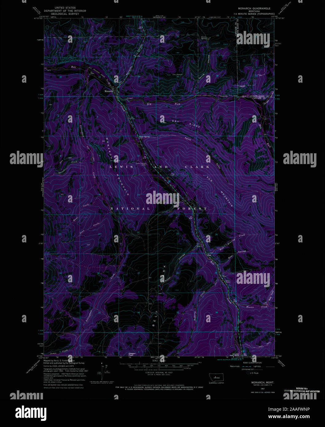 Map of monarch montana hi-res stock photography and images - Alamy