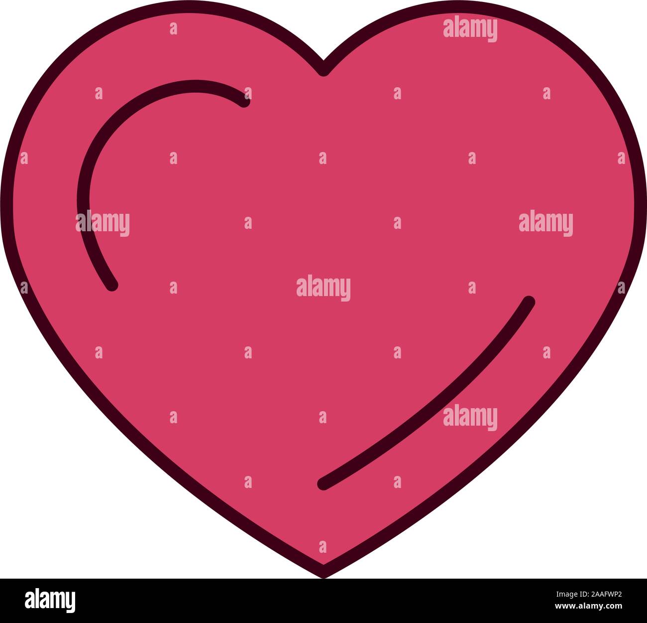 Isolated heart icon fill vector design Stock Vector Image & Art - Alamy