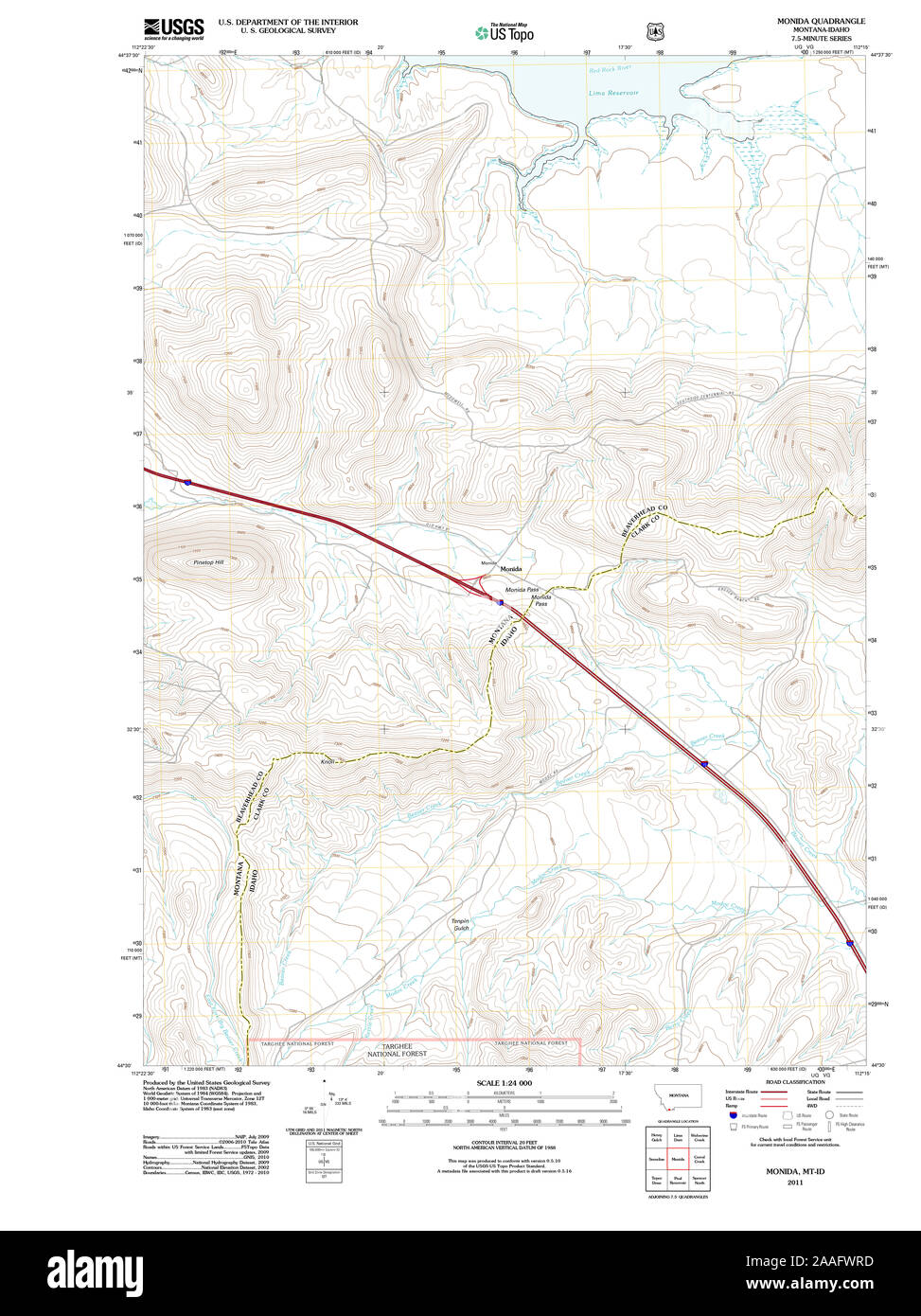 Map of monida montana hi-res stock photography and images - Alamy