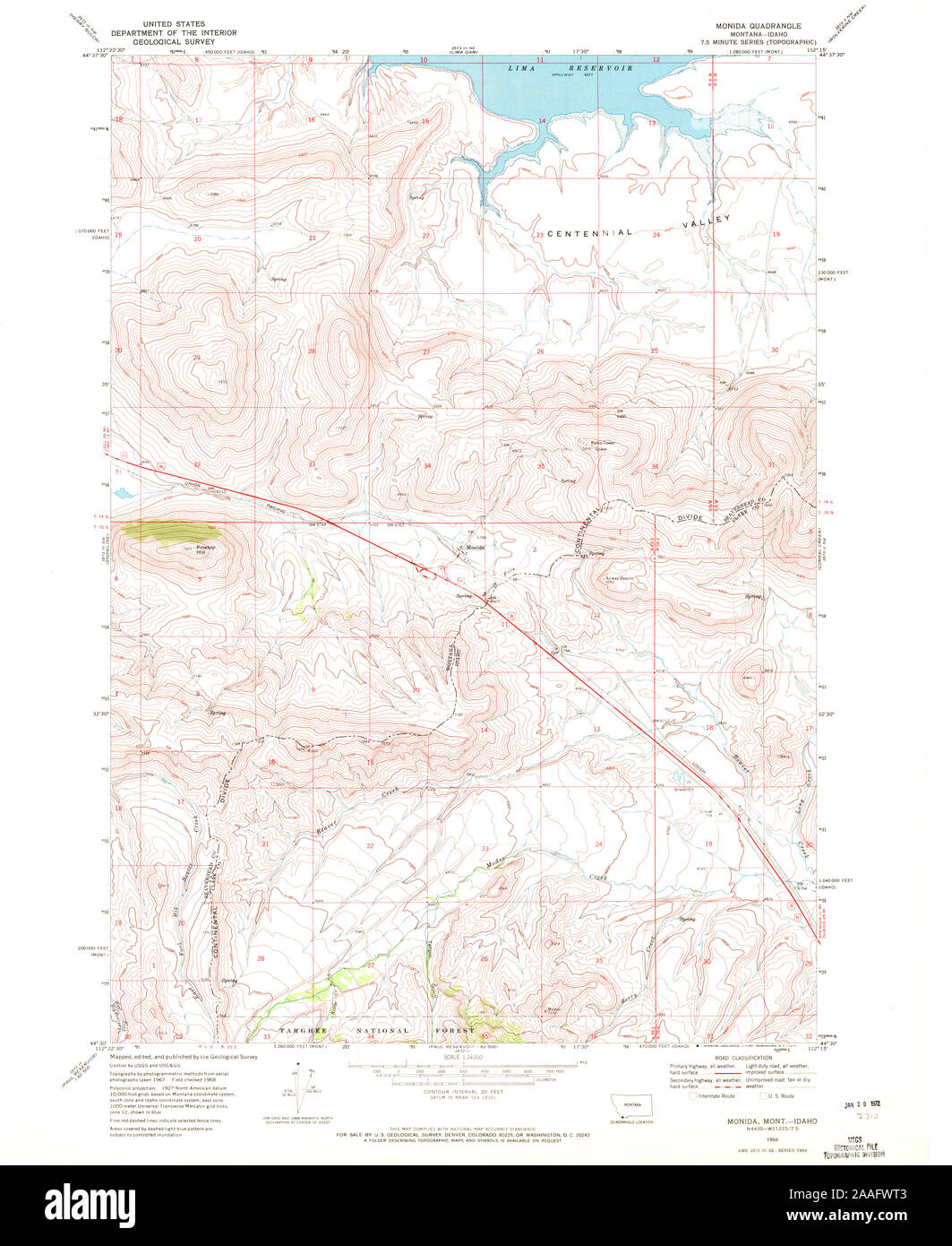 Map of monida montana hi-res stock photography and images - Alamy
