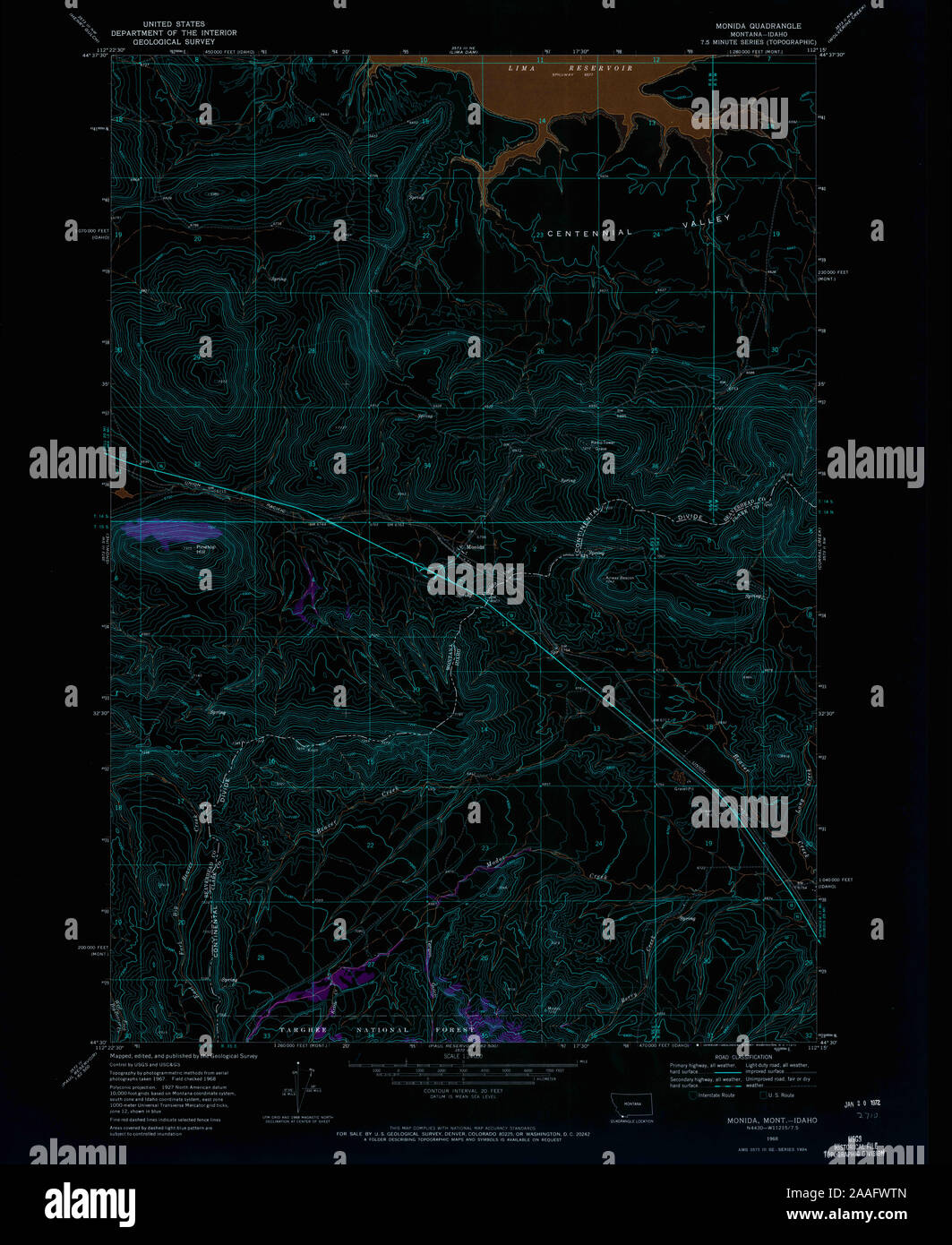 Map of monida hi-res stock photography and images - Alamy