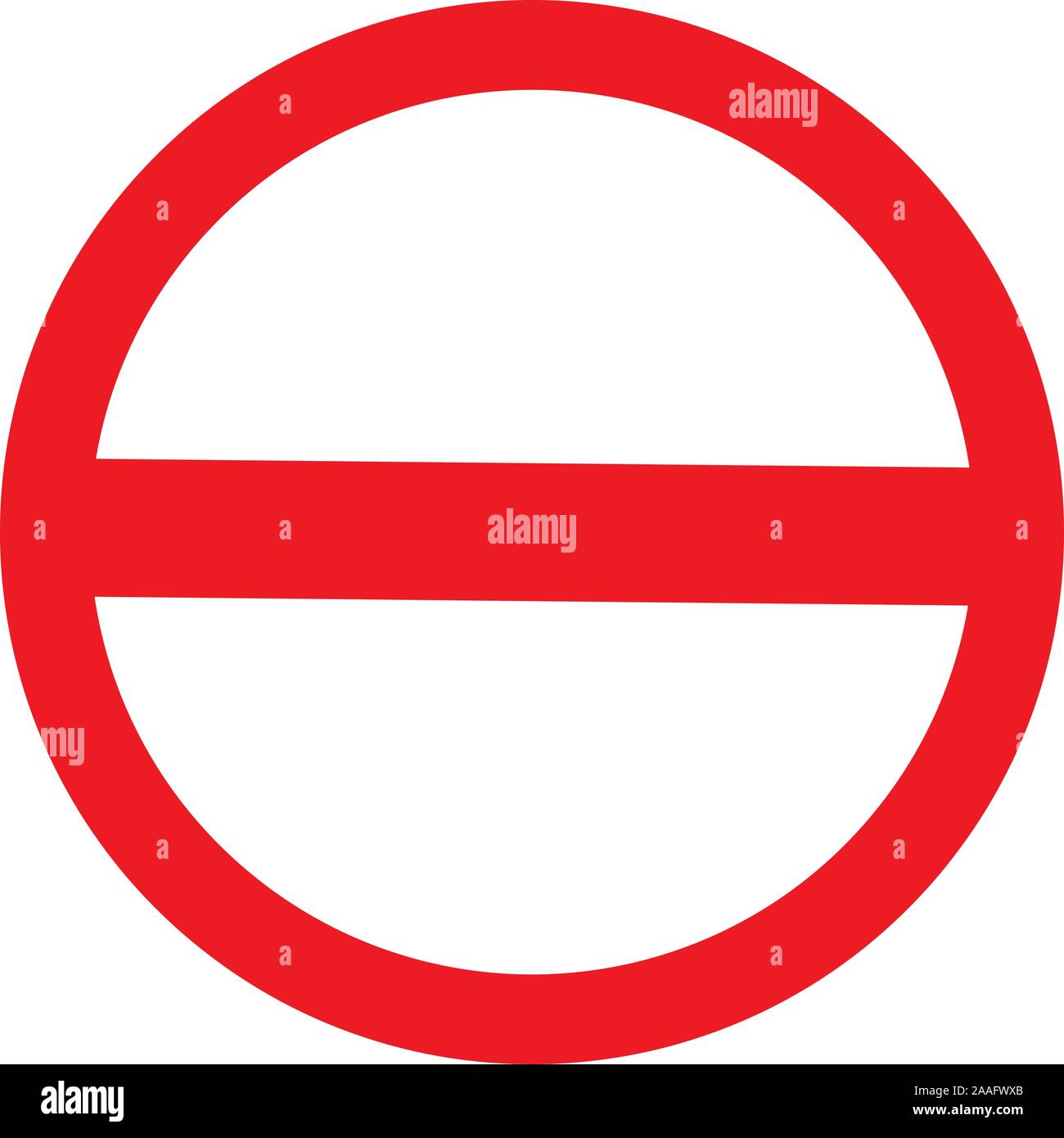 Vector not allowed sign on white background with yellow circle ...