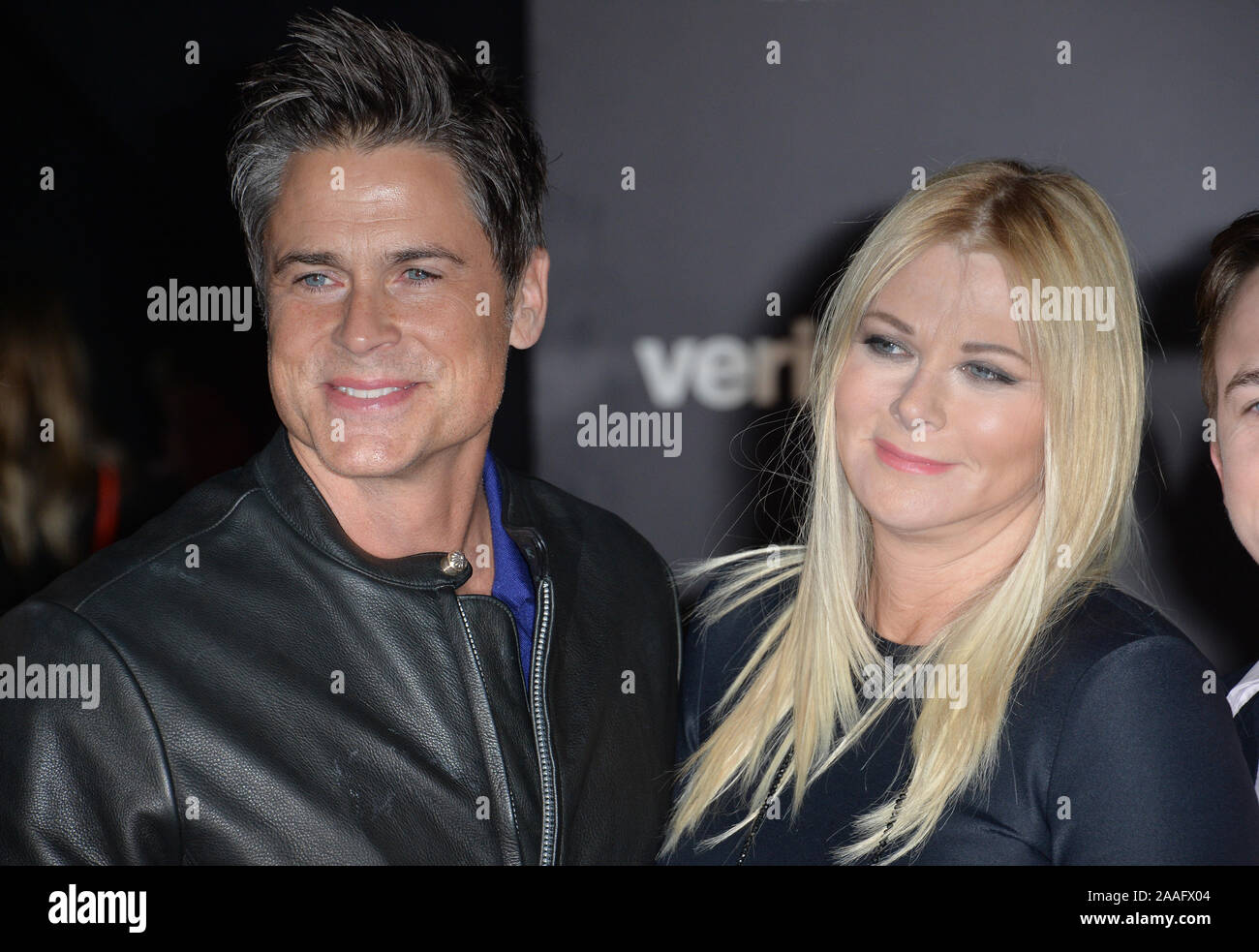 LOS ANGELES, CA - DECEMBER 14, 2015: Actor Rob Lowe & wife & sons at ...