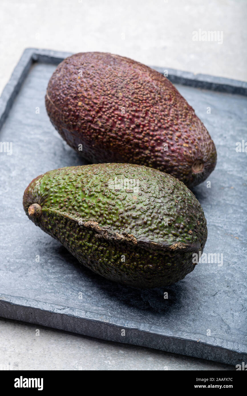 New harvest of fresh ripe hass avocado close up Stock Photo - Alamy