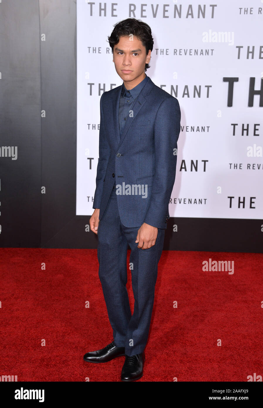 LOS ANGELES, CA - DECEMBER 16, 2015: Actor Forrest Goodluck at the Los ...