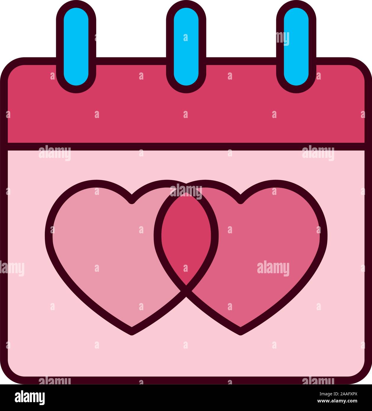 Isolated love calendar icon fill vector design Stock Vector Image & Art ...
