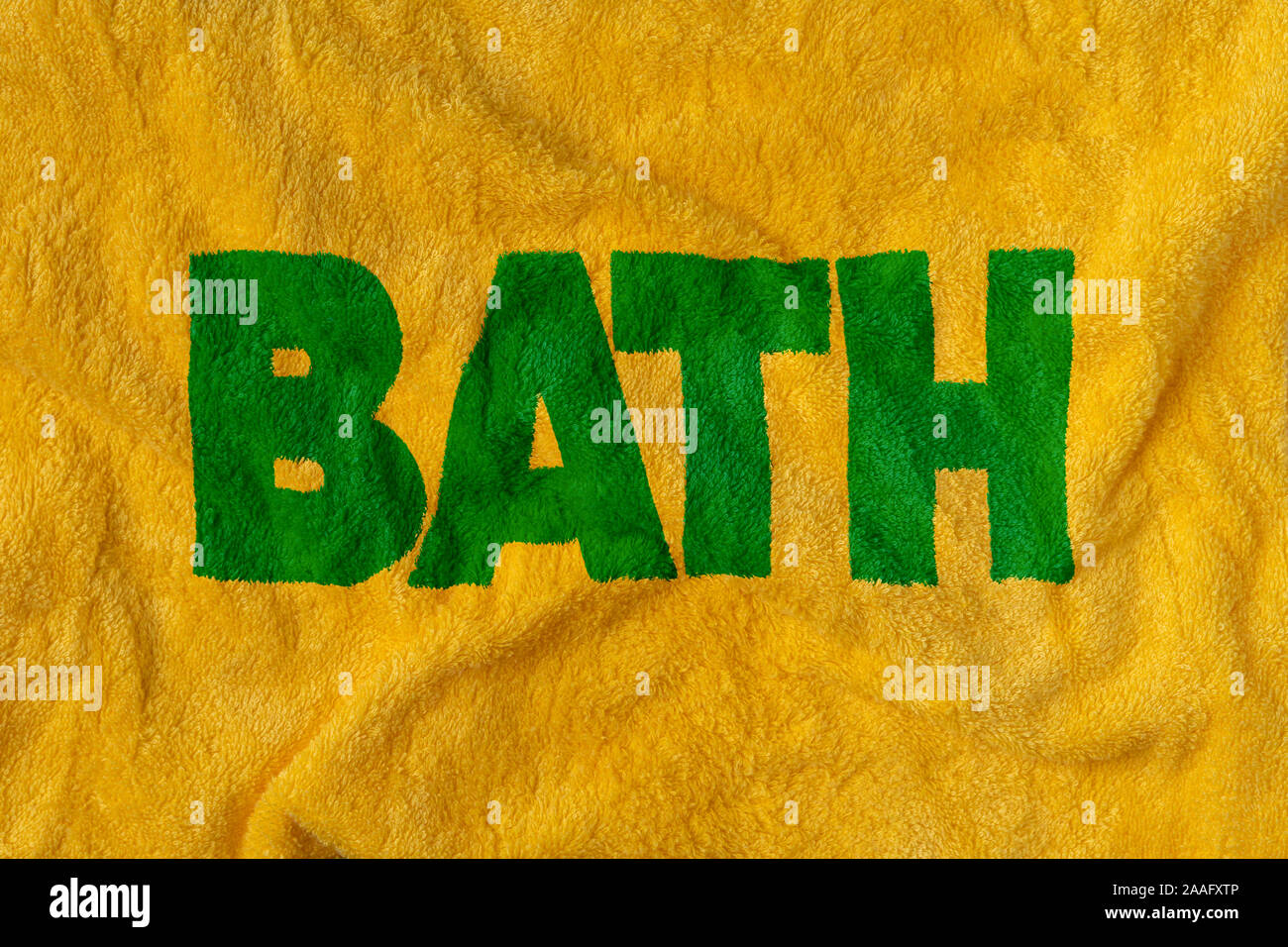 the bath text word on the towel texture, the clean spa body care ...