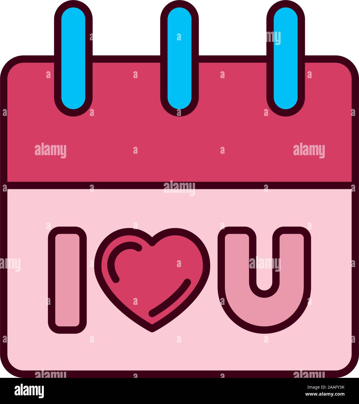 Isolated love calendar icon fill vector design Stock Vector Image & Art ...
