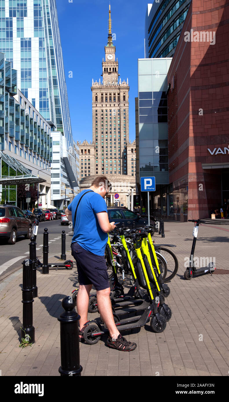 Photos taken in the capital city of Poland Warsaw on a bright sunny ...