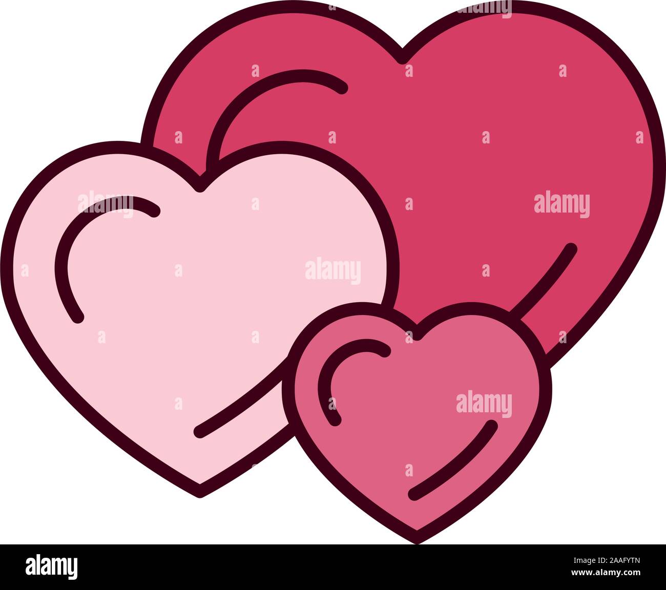 Isolated hearts icon fill vector design Stock Vector Image & Art - Alamy