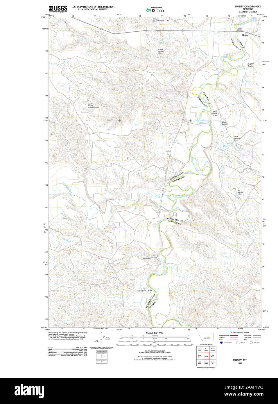 Mosby montana map hi-res stock photography and images - Alamy