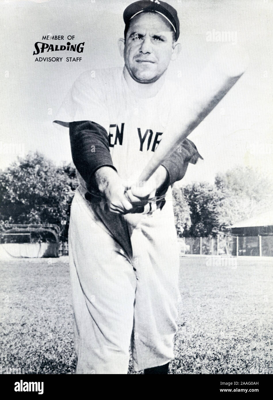 Vintage black and white photo of baseball star New York Yankees player ...