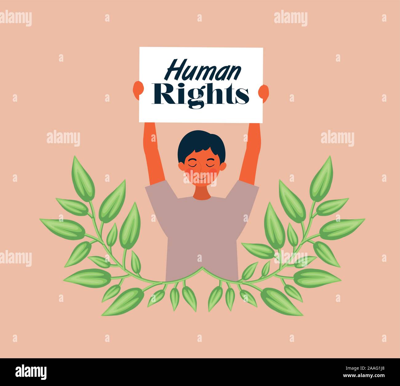 man protesting for human rights vector design Stock Vector Image & Art ...