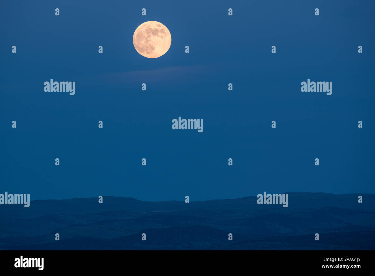 Full moon over Eastern Oregon Stock Photo - Alamy