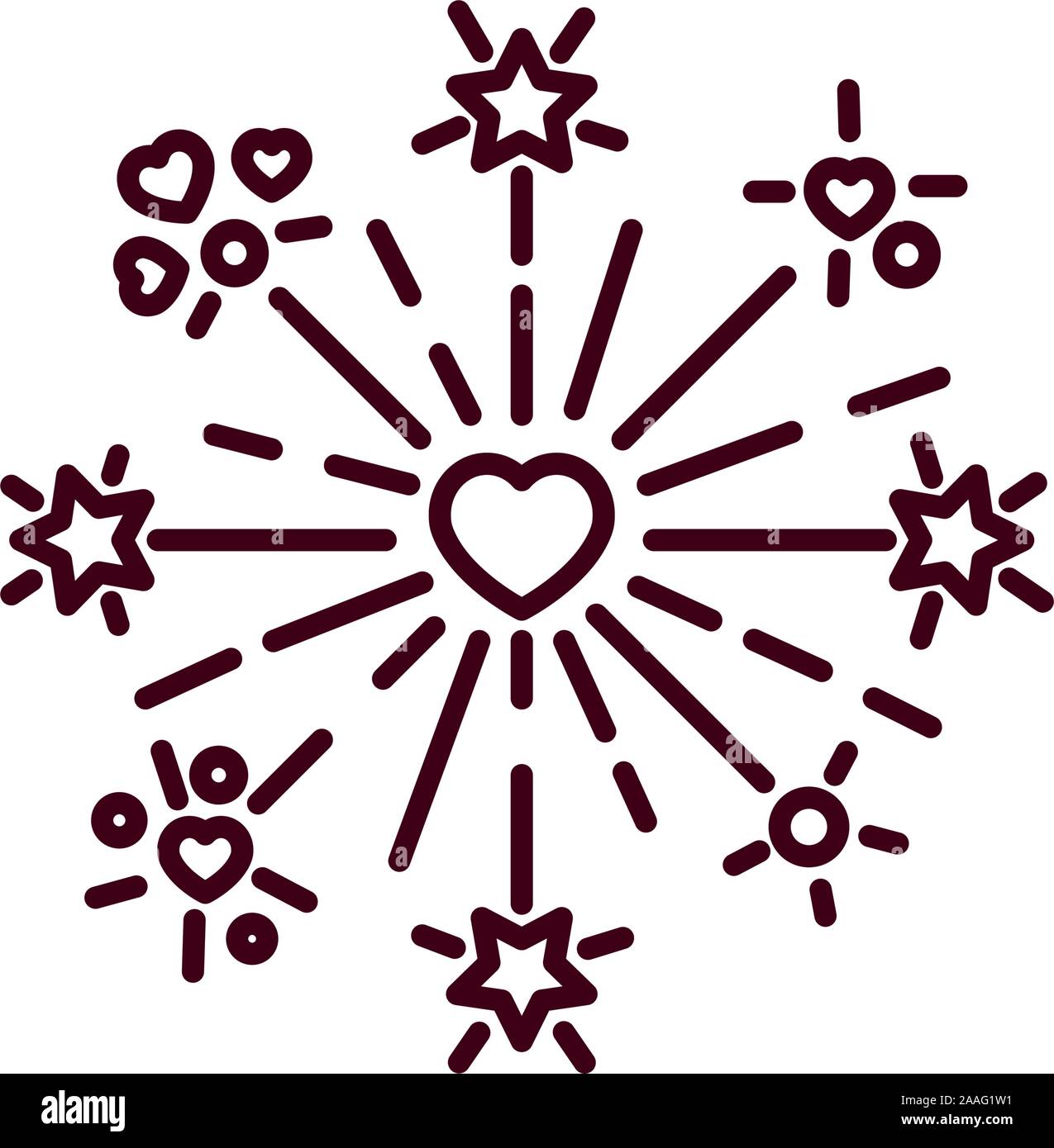 Isolated heart icon line vector design Stock Vector Image & Art - Alamy