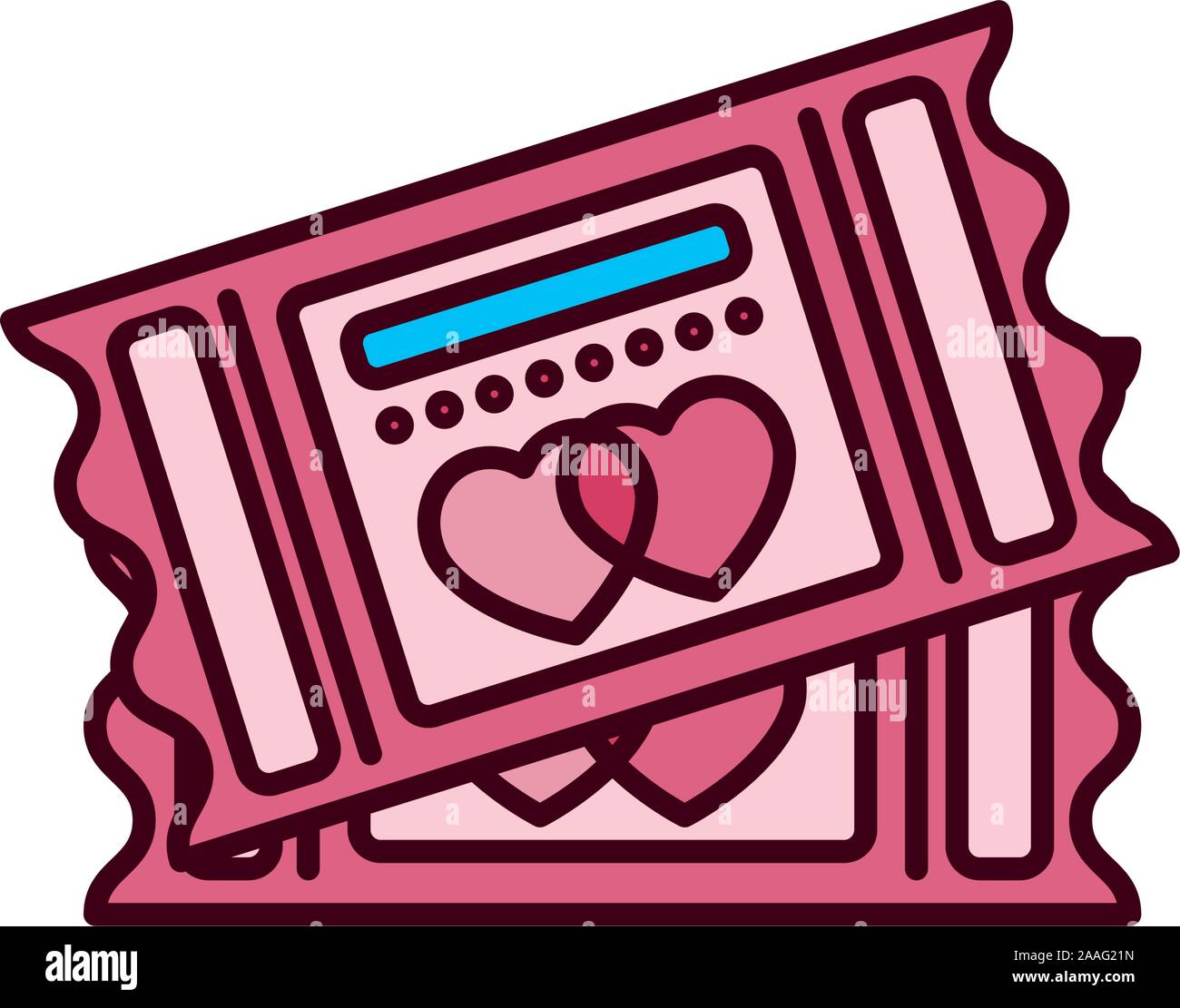 Isolated love tickets fill vector design Stock Vector Image & Art - Alamy