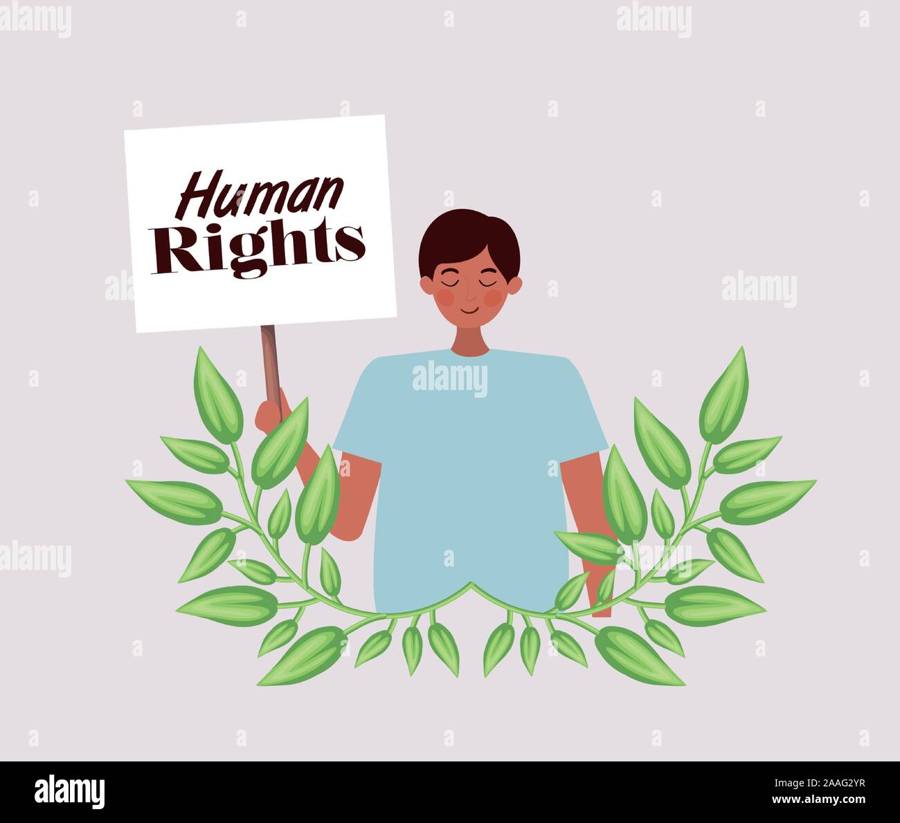 man protesting for human rights vector design Stock Vector Image & Art ...