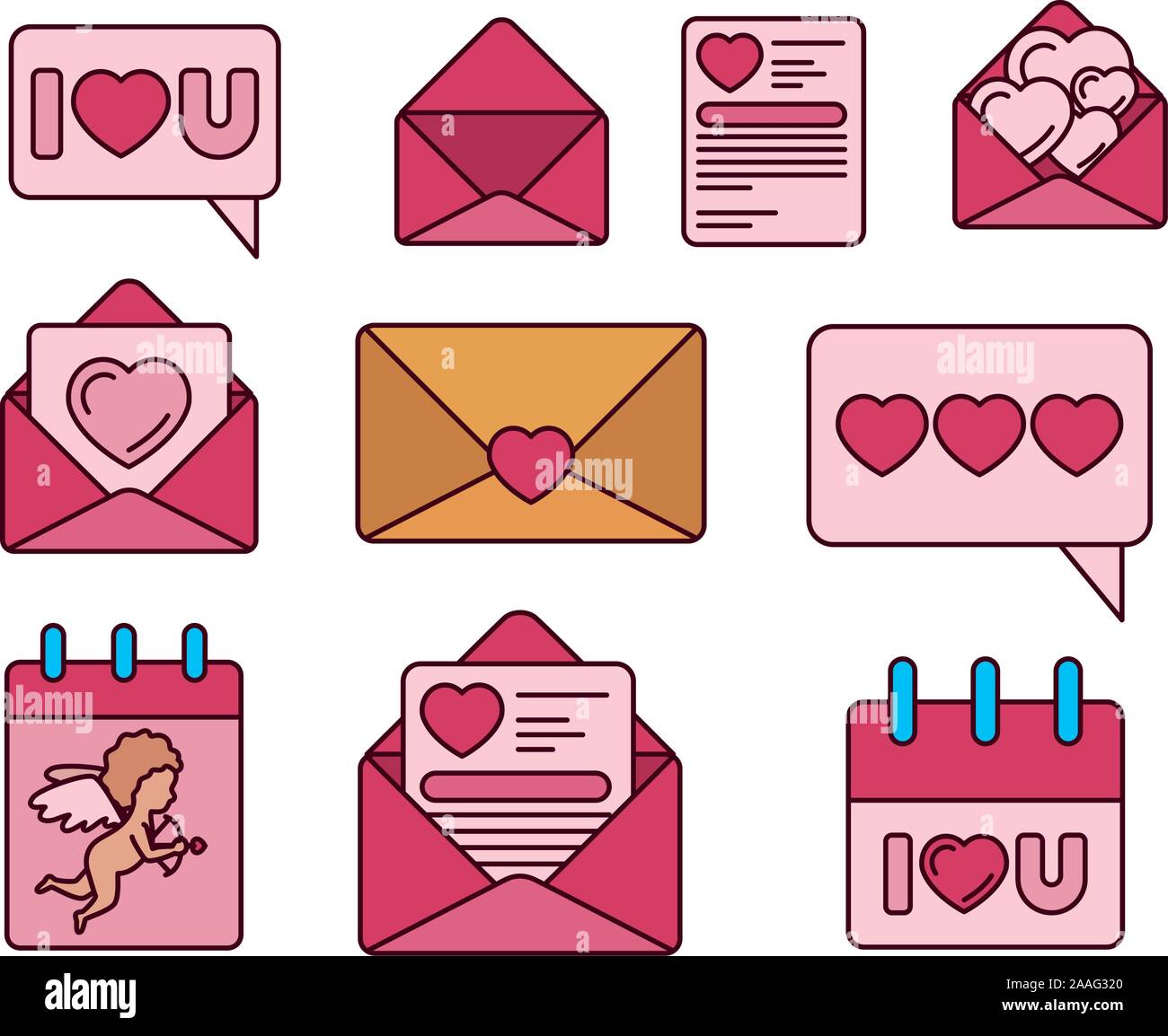 Isolated love icon set fill vector design Stock Vector Image & Art - Alamy