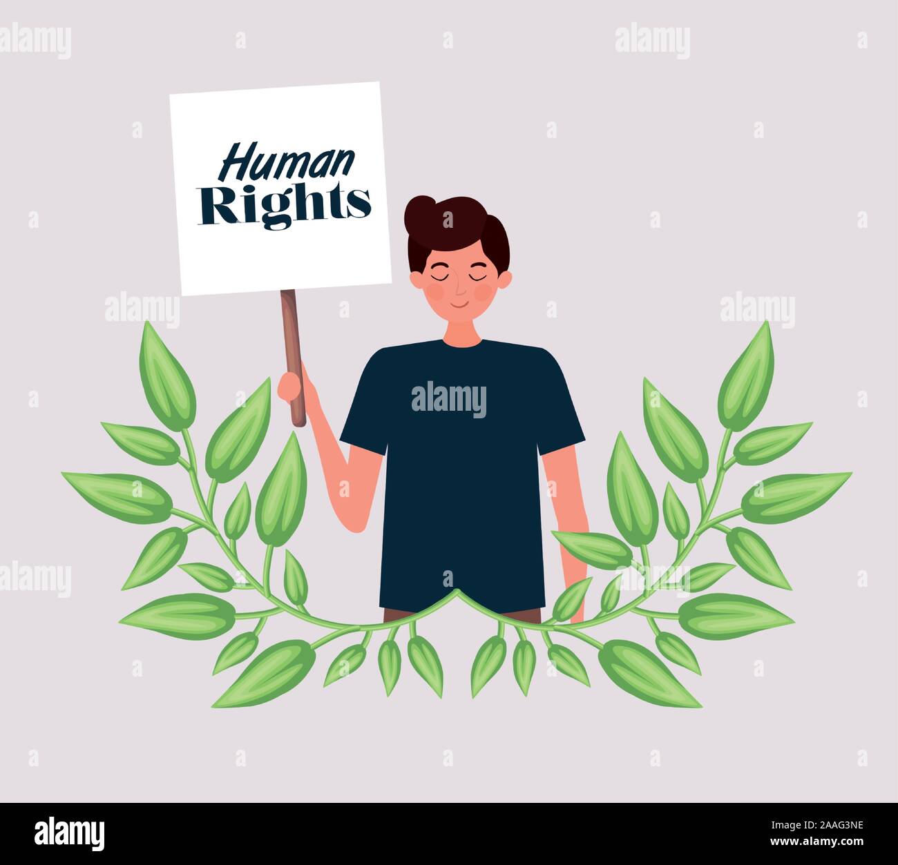 man protesting for human rights vector design Stock Vector Image & Art ...