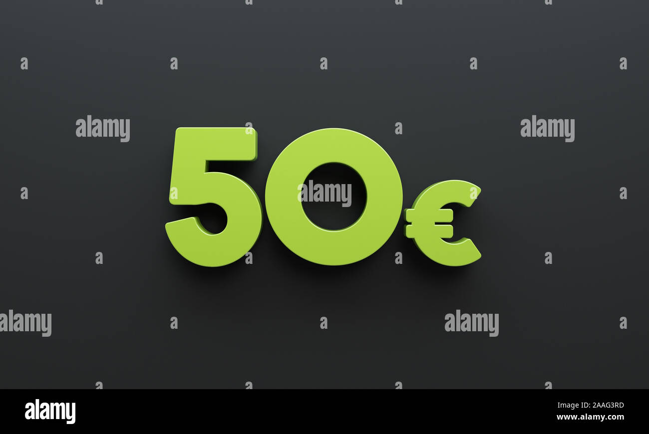 Ultra Pack green letters. 50€ Stock Photo - Alamy