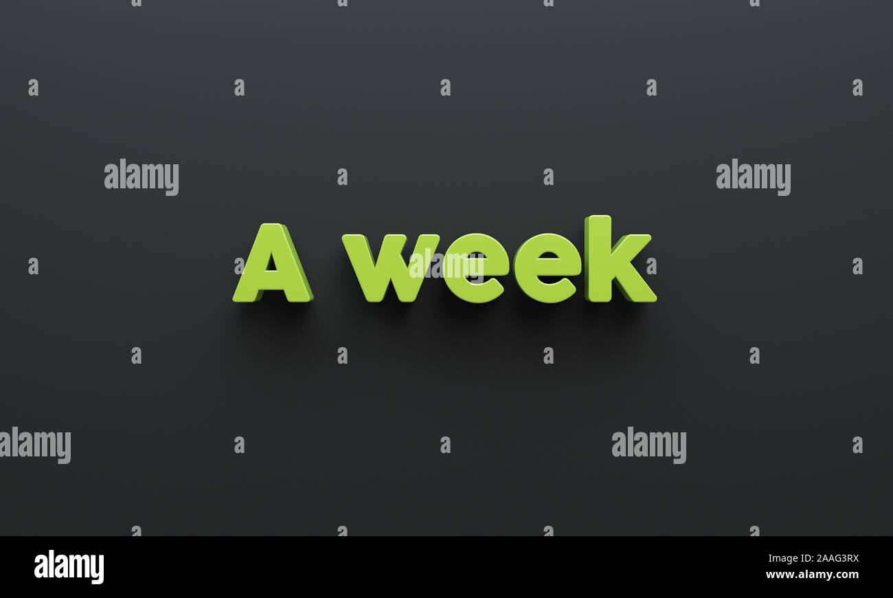 Week letters hi-res stock photography and images - Alamy