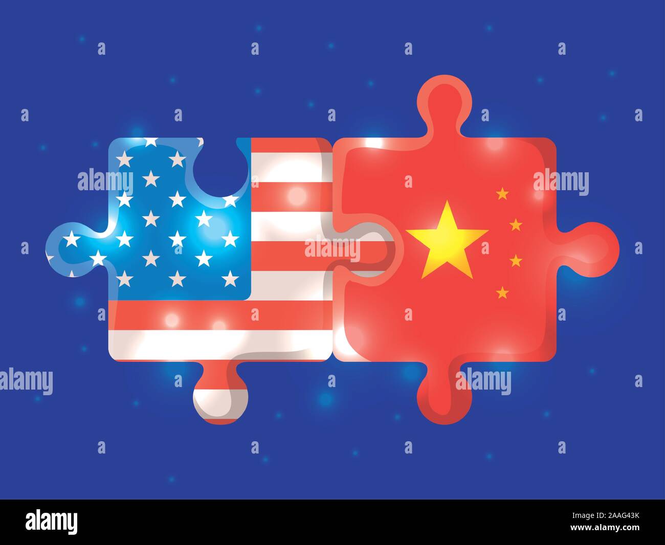 commercial war between china and usa vector design Stock Vector Image ...