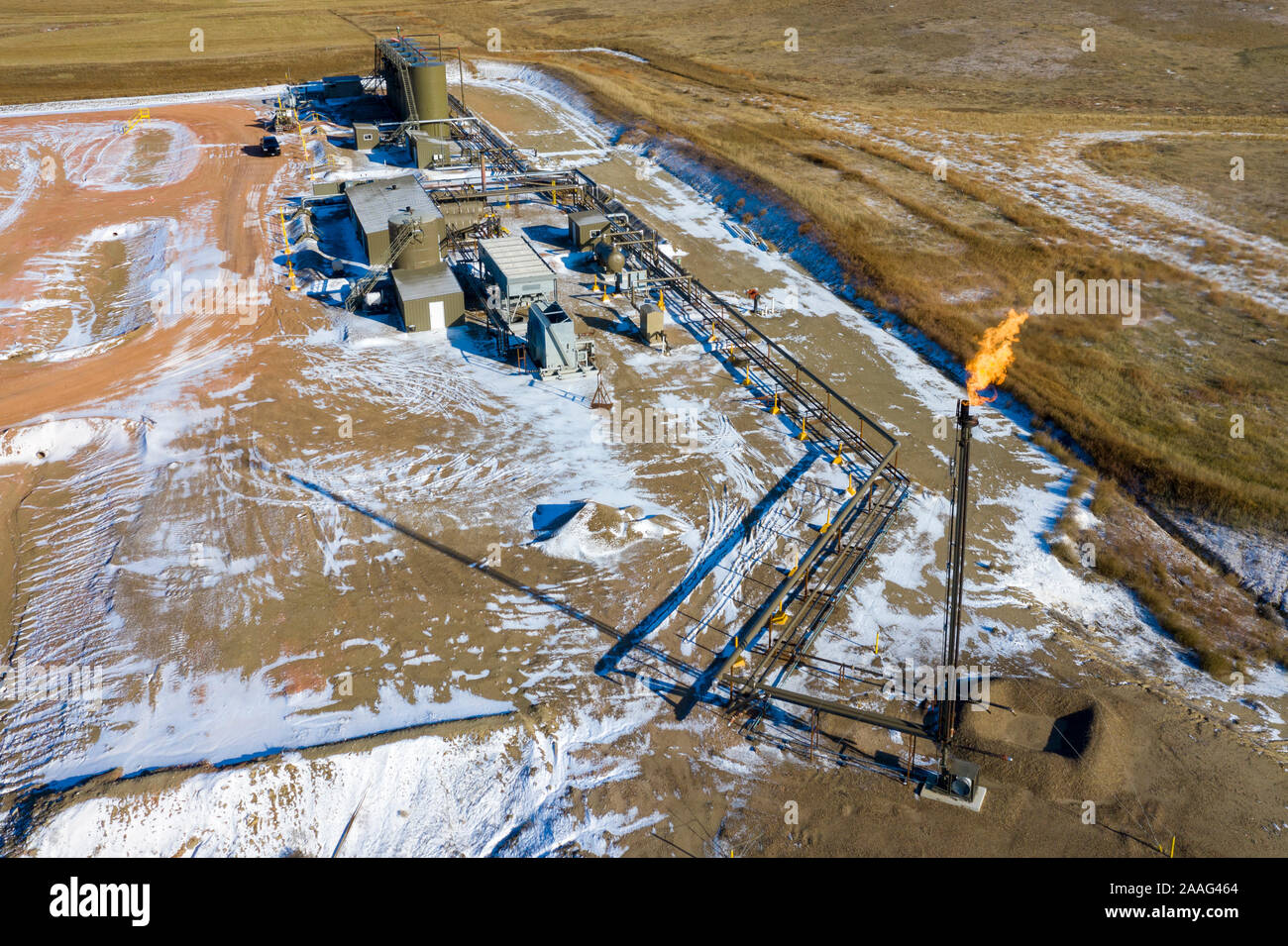 Aerial shale oil drilling hi-res stock photography and images - Alamy