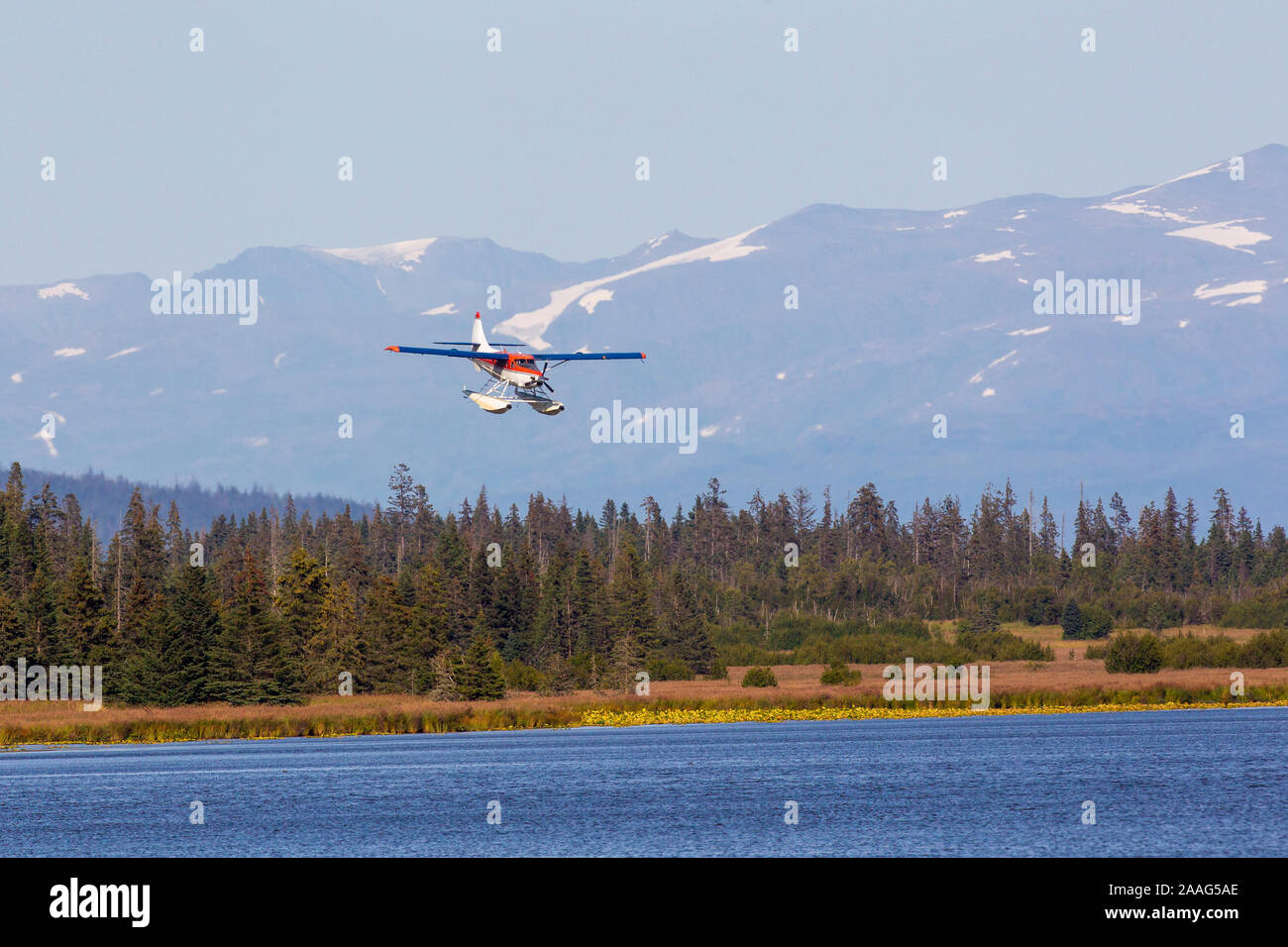 Floatplane on Beluga Lake in Homer, Alaska. Kenai Peninsula Stock Photo ...